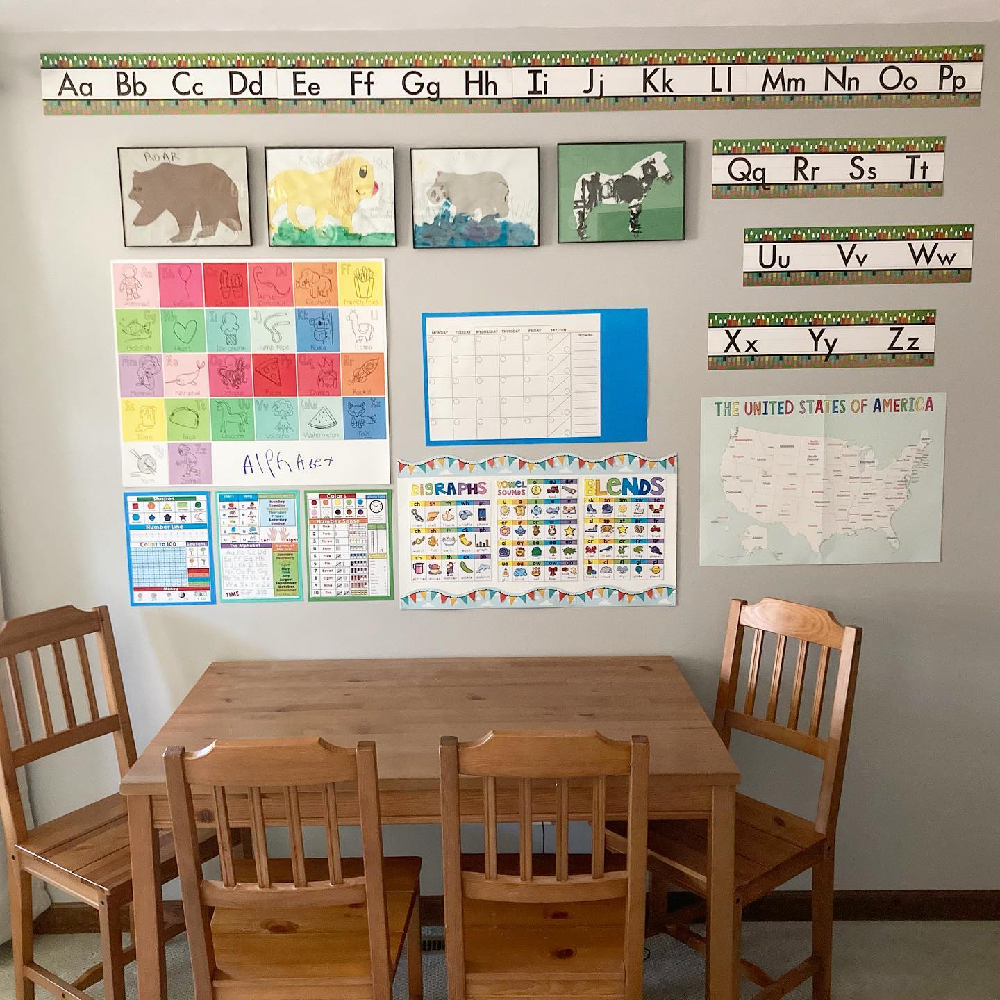 School at home set up {Kindergarten} | Megan's Island