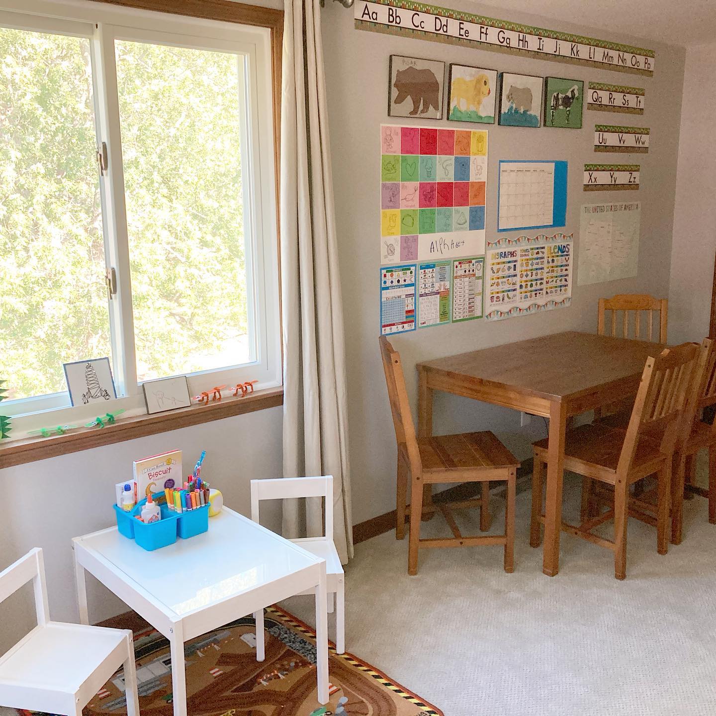 School at home set up {Kindergarten} | Megan's Island